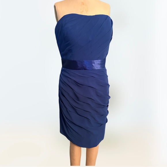 Dresses | Blue Strapless Dress | Poshmark
